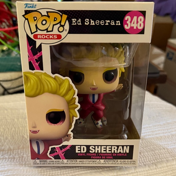 Funko | Toys | Funko Pop Ed Sheeran In Red Suit With Yellow Hair 348 ...